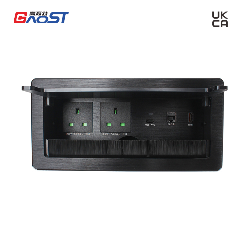 Flip-up Power Module with 2 Type G Sockets 20W USB